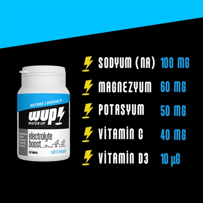 WUP Electrolyte Boost Tuz Tableti 2x45 Adet – Enduranlar